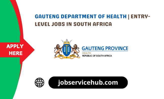 Department of Health Gauteng Vacancies: No Experience Jobs South Africa ...